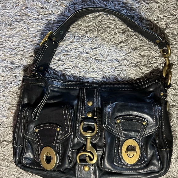 Coach | Bags | Coach Black Vacchetta Leather Mandy 65th Anniversary ...